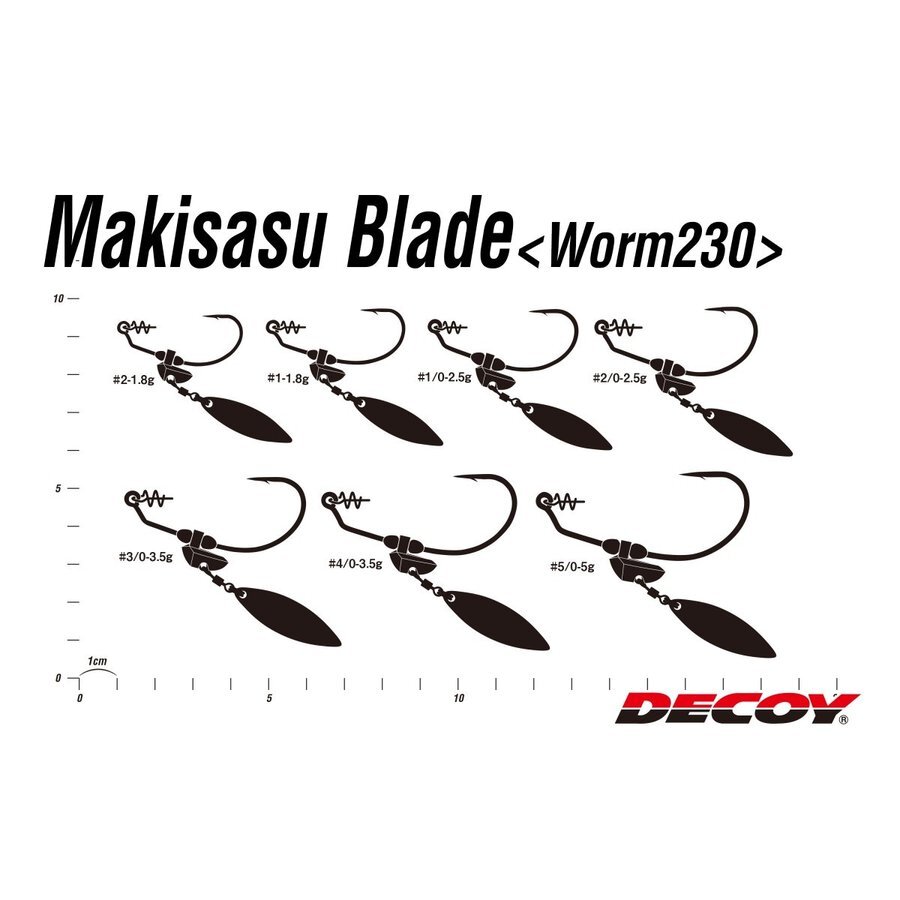 Lưỡi Móc Mồi Mềm Decoy Worm 230G Maki Sasu Blade Gold - Vua Đồ Câu