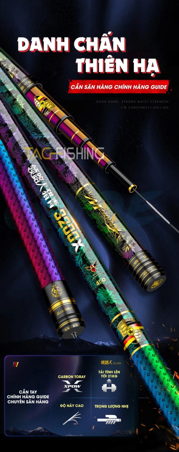 Cần Câu Tay Guide Danh Chấn Thiên Hạ 4200X - Vua Đồ Câu