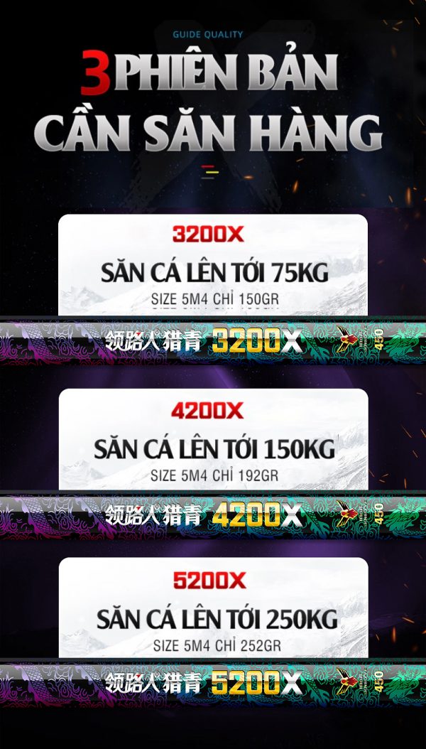 Cần Câu Tay Guide Danh Chấn Thiên Hạ 4200X - Vua Đồ Câu