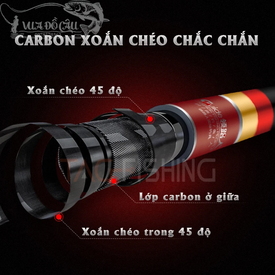 Cần Câu Tay Guide Hồng Ma Ảnh 4H - Vua Đồ Câu